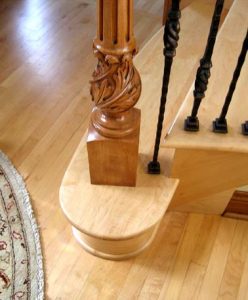 Sectional Flared Staircase w Scroll Spindles & Custom Newels #255 - The ...