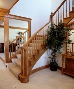 Custom Carpeted Red Oak Stair w/ Open Returns and a Kneewall : #207 ...
