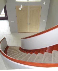 Wall Enclosed and Partial Free-Standing Curved Box Staircase #123 - The ...